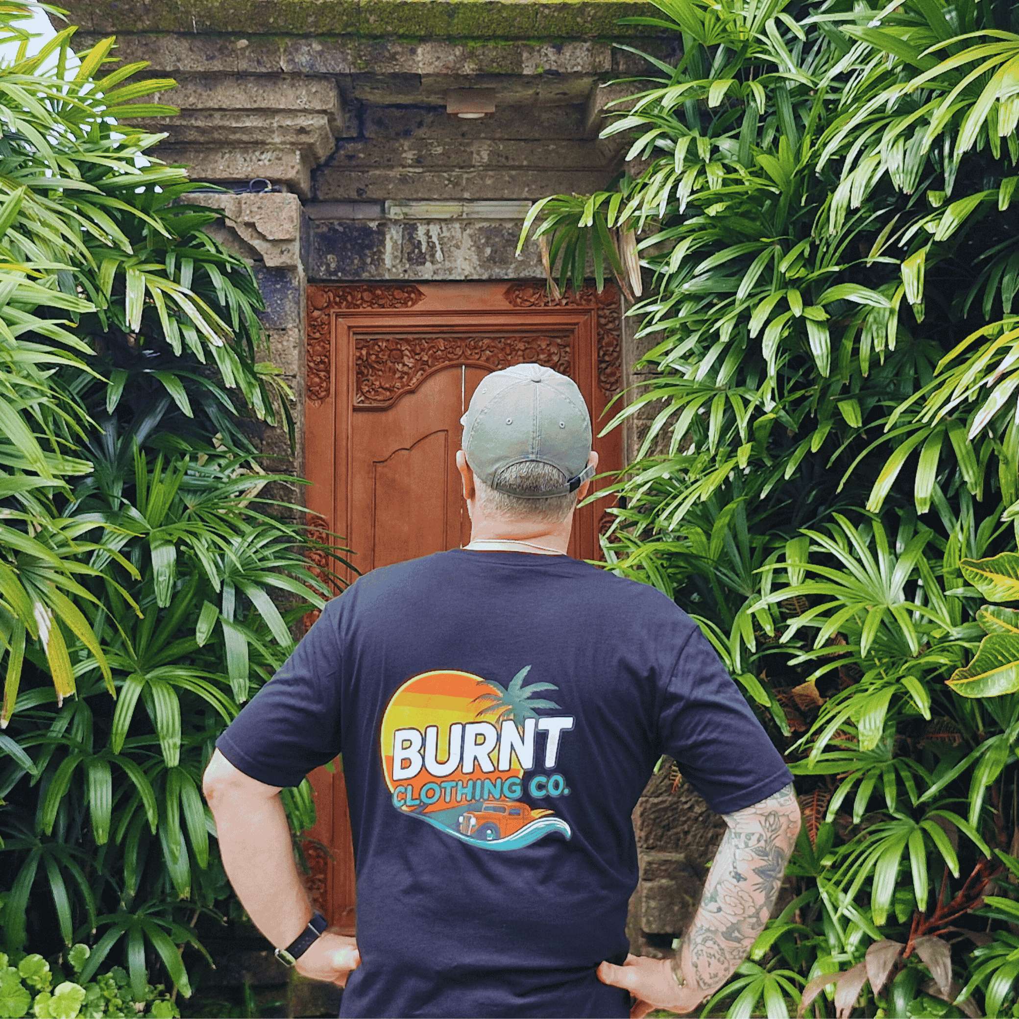 Burnt T-Shirt – Hot Rod Sunset | Black & White Streetwear | Burnt ...